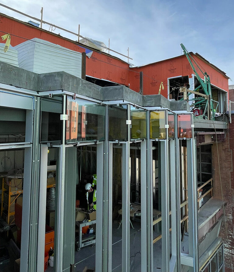 Glass Goes Up on New PGC Facade - Pittsburgh Glass Center